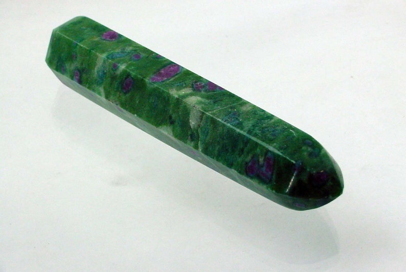 Ruby in Fuschite Healing Massage Acupressure Wand Lapidary Carving ...