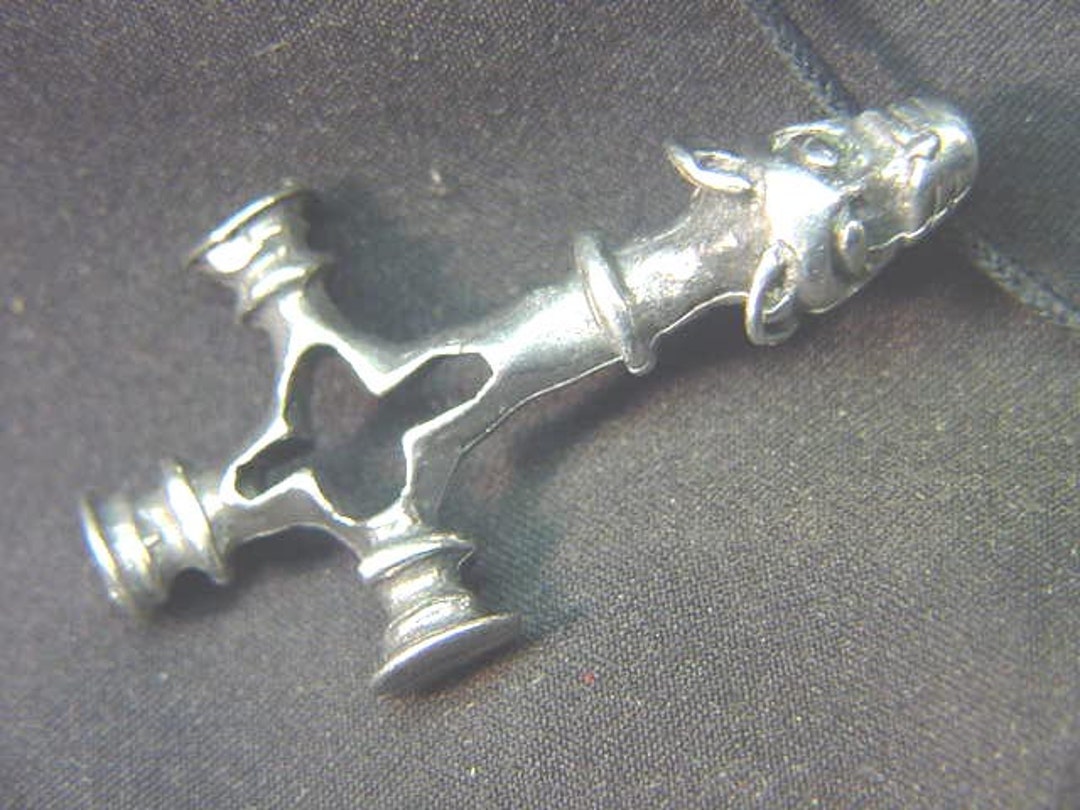 Thor's Hammer Wolf Necklace 1 or 6 Pcs Pewter Pendant Viking Norse ...
