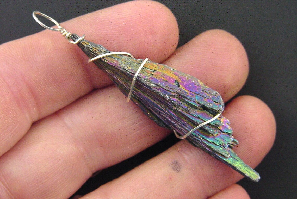 Natural Sterling Silver Wire Wrapped Unpolished Titanium Black - Etsy