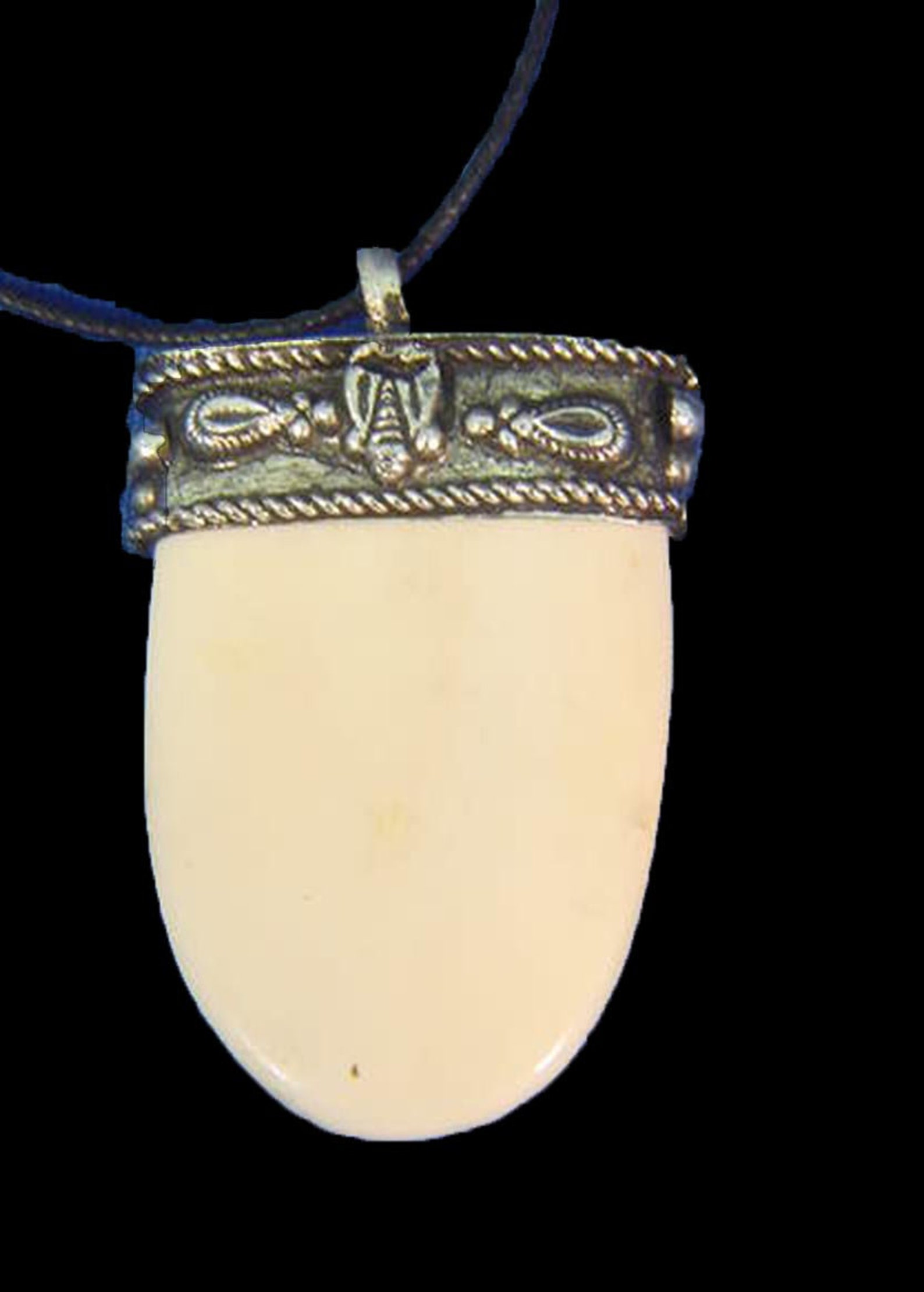 Ox Bone Tooth Tongue Pendant Pagan Necklace 7111A - Etsy