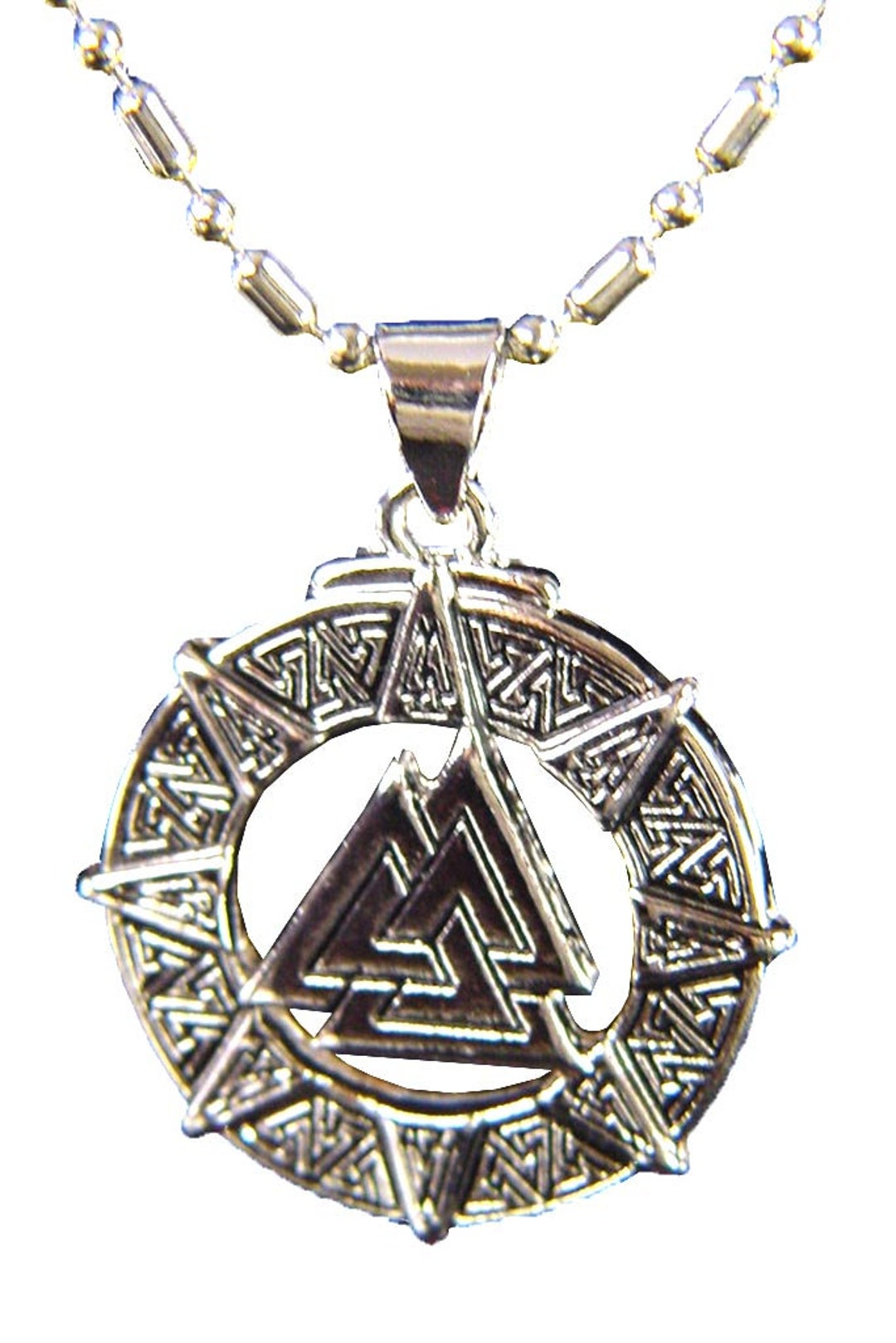 Valknut Pendant Necklace ~ Celtic Warrior’s Knot Pewter Pendant 24 ...