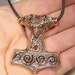 Thor's Hammer Necklace copper Pewter Pendant Viking Norse Mjollnir ...