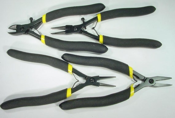 Set of 4 Wire Wrap 6 Plier Set Round Flat Long Nose and | Etsy