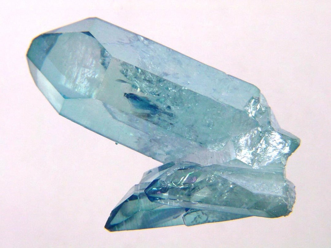 Aqua Aura Fume Plated Natural Raw Quartz Crystal 45mm Cluster Lapidary ...