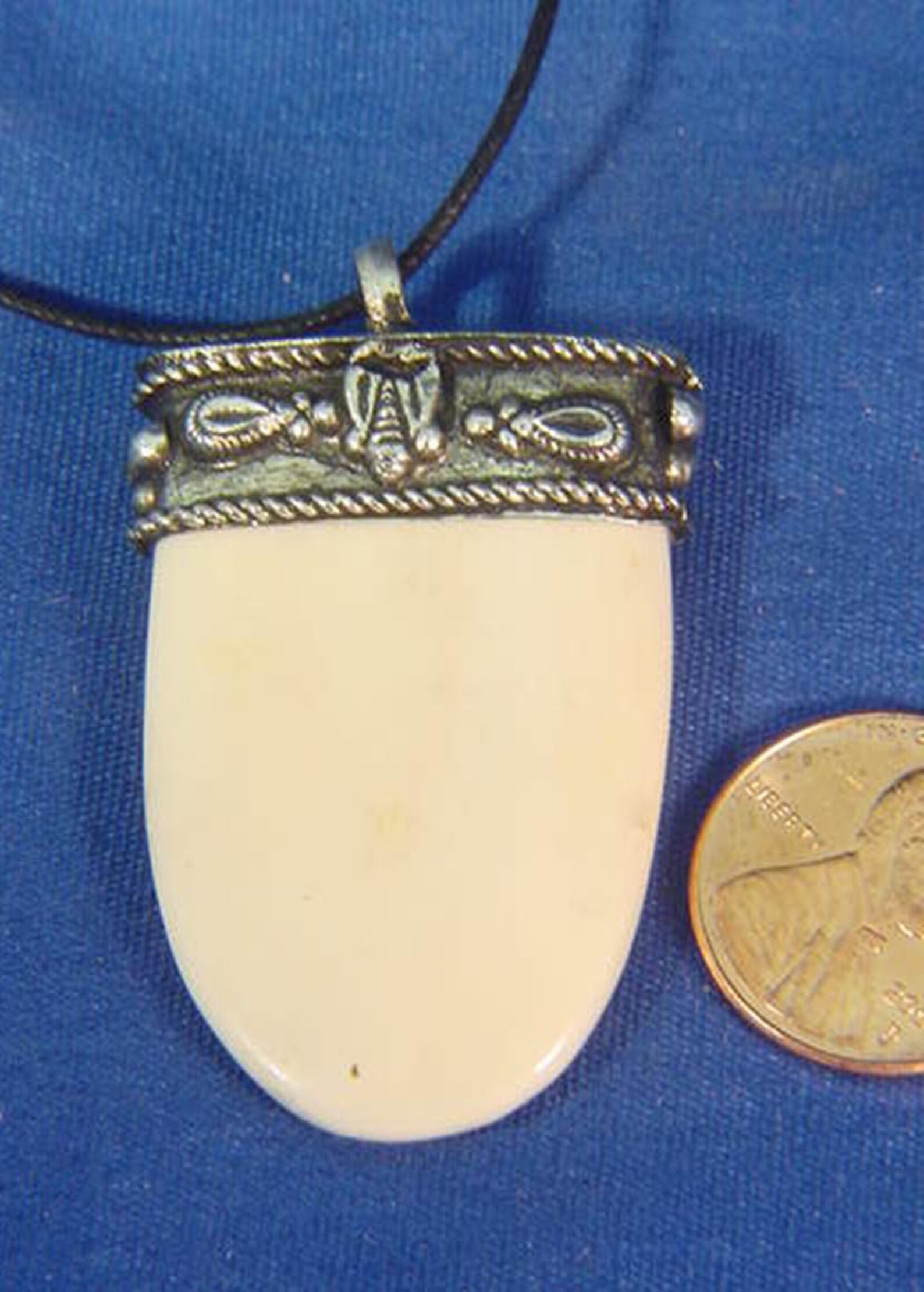 Ox Bone Tooth Tongue Pendant Pagan Necklace 7111A - Etsy