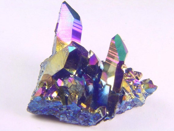 Titanium Flame Aura Fume Plated Quartz Healing Crystal Reiki | Etsy