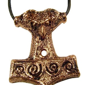Thor's Hammer Necklace copper Pewter Pendant Viking Norse Mjollnir ...