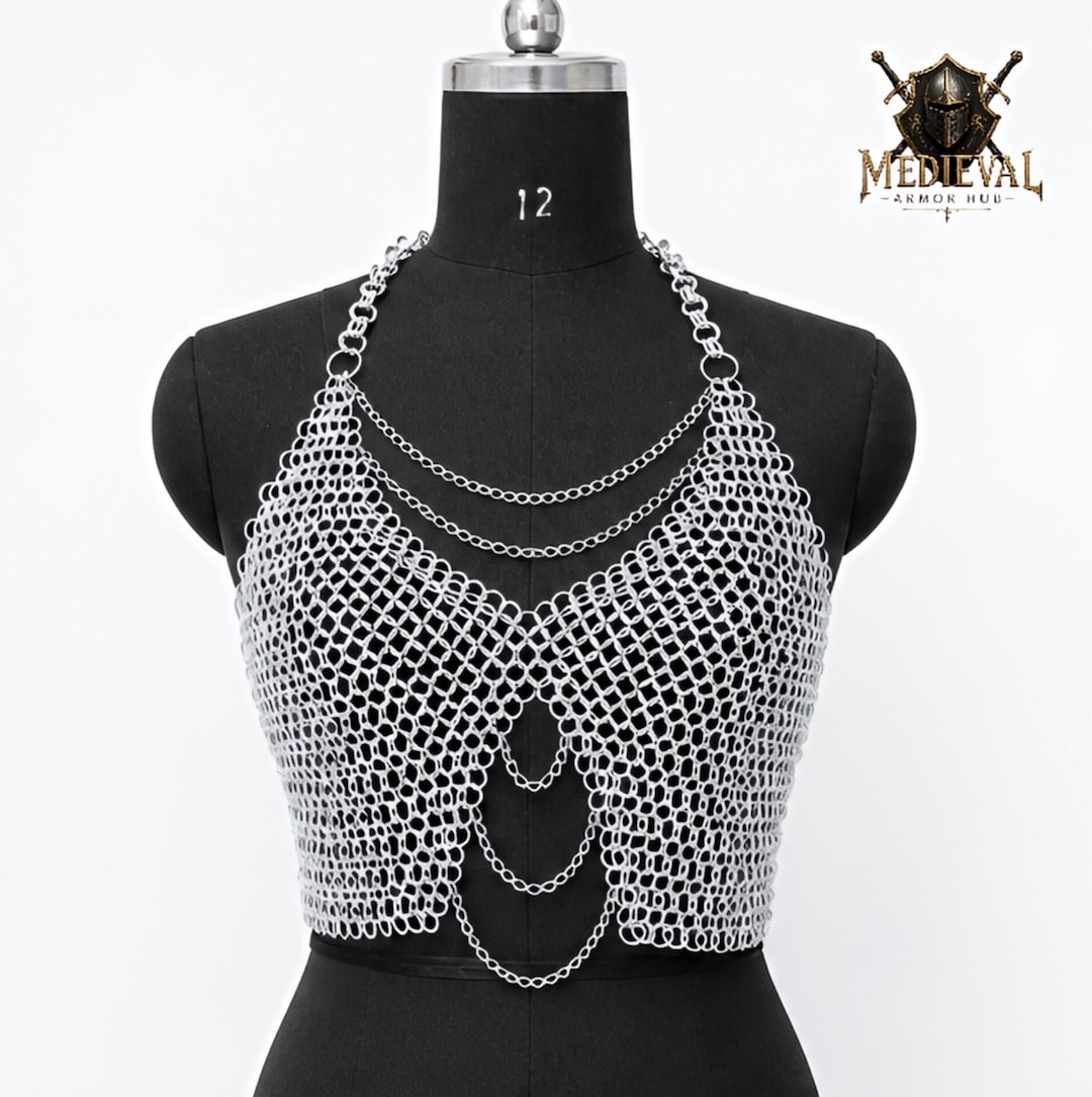 Female Steel Chainmail Costume | Medieval Women's Knight Chainmail ...