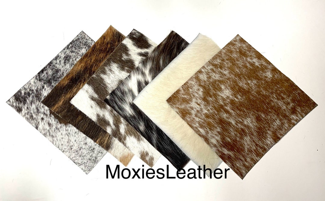 20 Pcs Cowhide Hair on Hide 20 Pack Wholesale Scrap Hair on Leather - Etsy