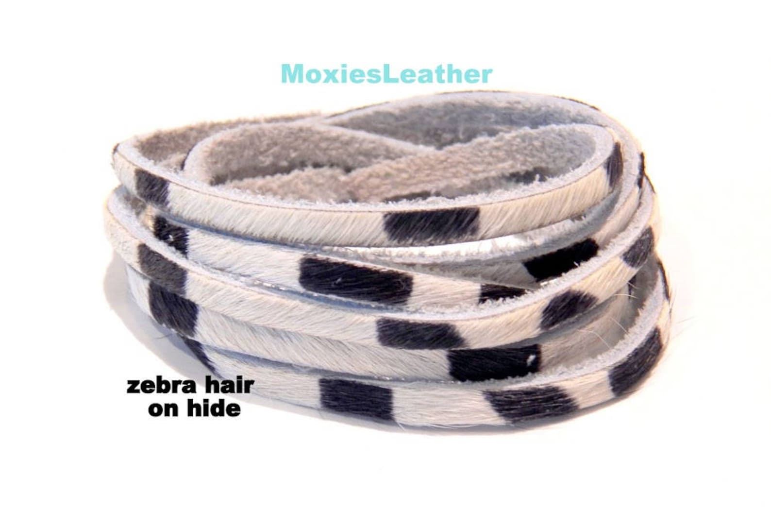 Leather Pieces Hair on Hide Leather Cord, Hair on Hide String , Hair on ...