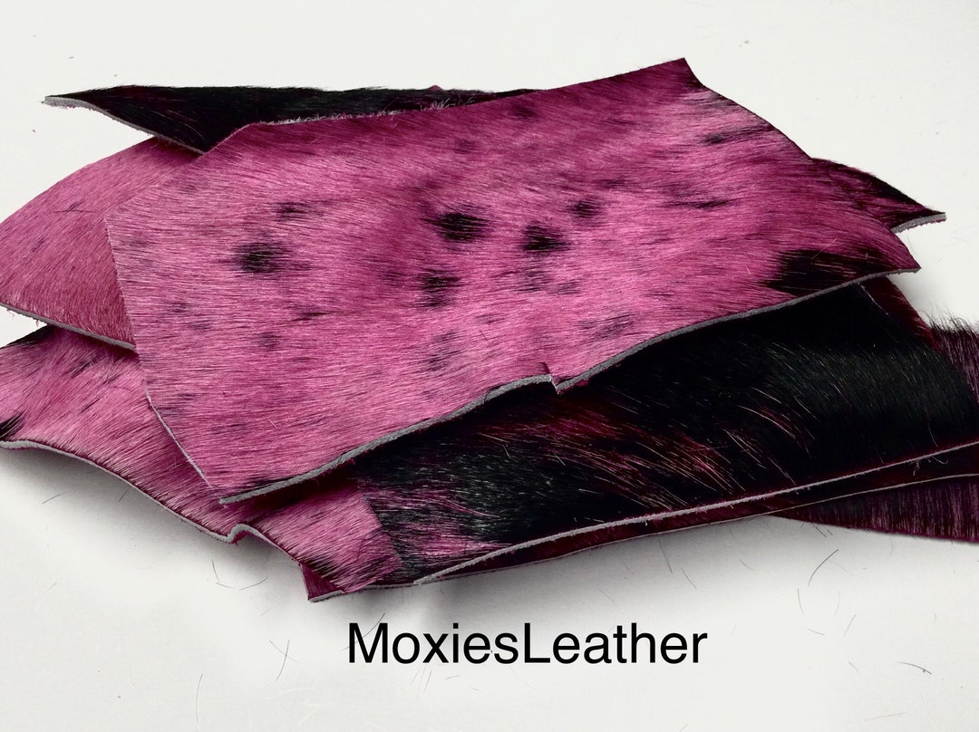 Hair on Hide Scraps 1/2 Lb Scraps Hair on Leather for Earrings and ...