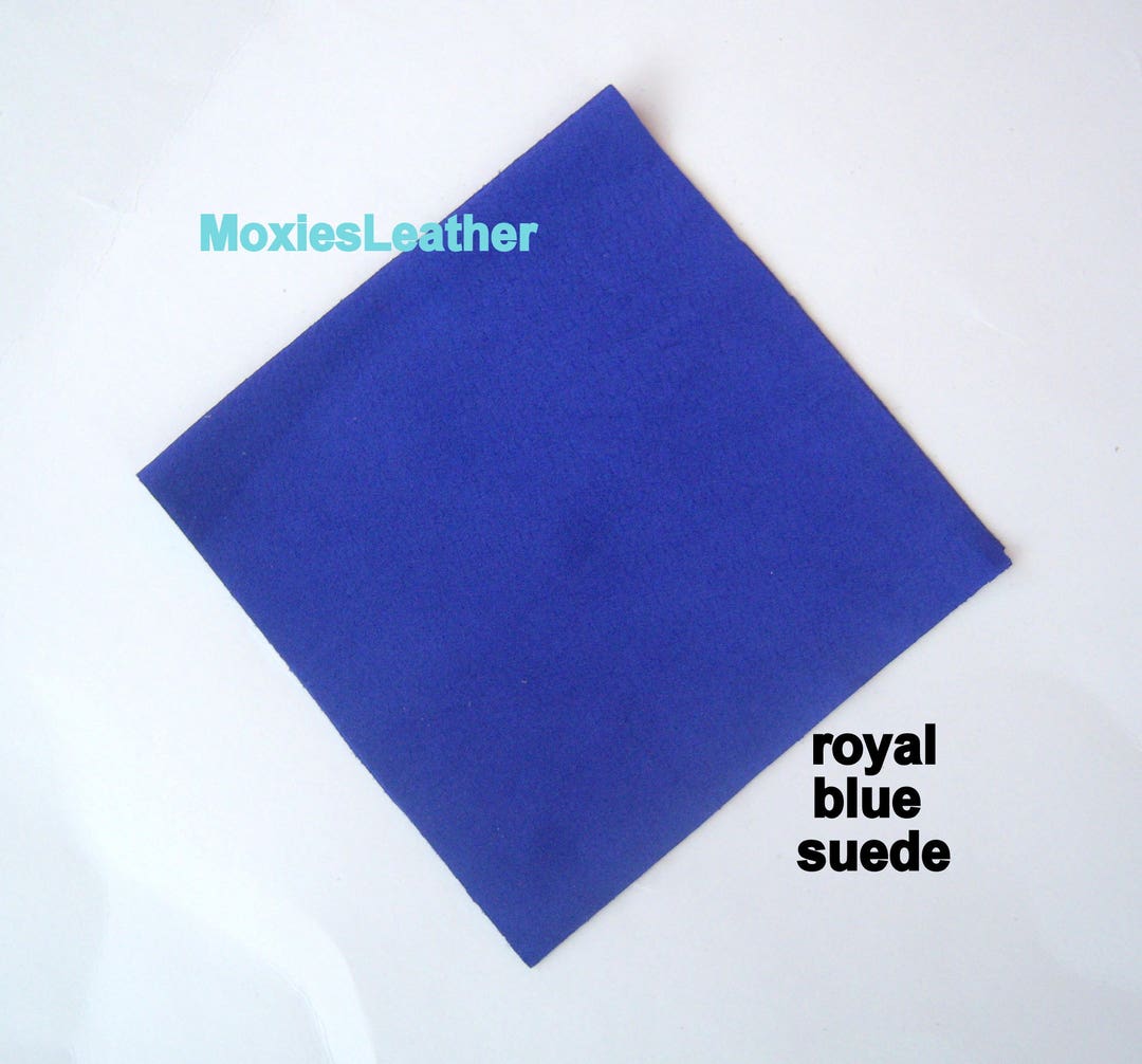 Royal Blue Leather Suede - Electric Blue Suede Leather - Etsy