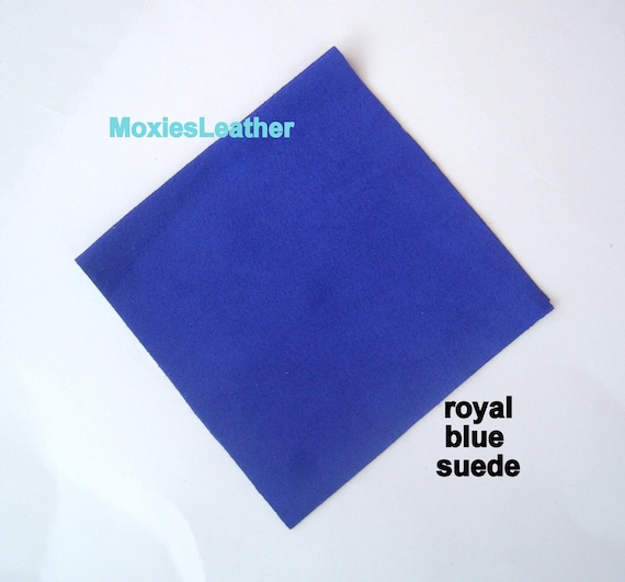 Blue Suede Leather Fabric