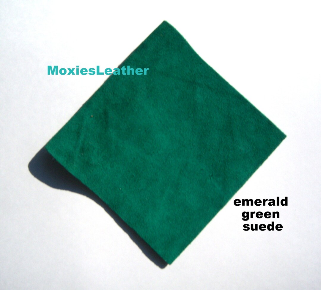 Green Suede - Genuine Suede - Real Suede Green Suede Skins - Emerald ...