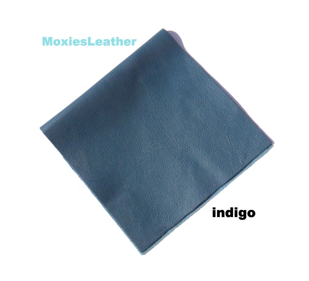 Leather Pieces Blue Indigo, Leather Scraps, Journal Cover, Earrings ...