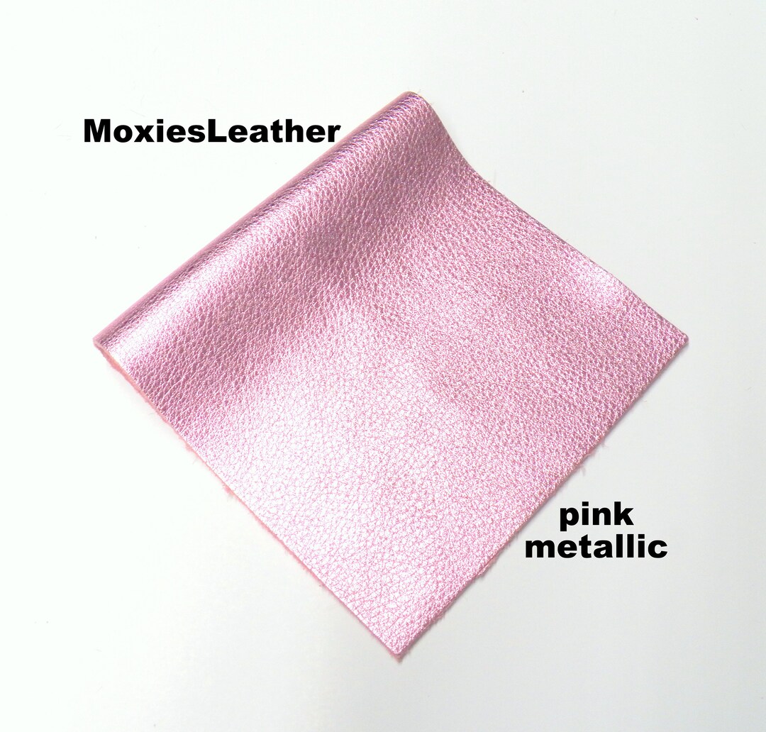 Metallic Pink Leather for Earrings , Leather Scraps , Leather Remnants ...
