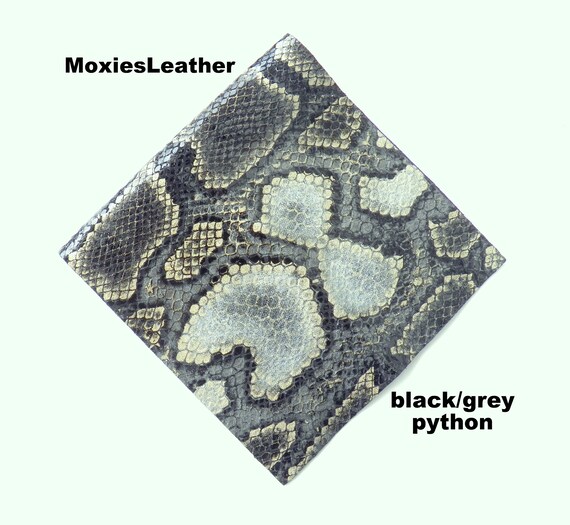 Leather sheets python print royal blue silver for earrings | Etsy