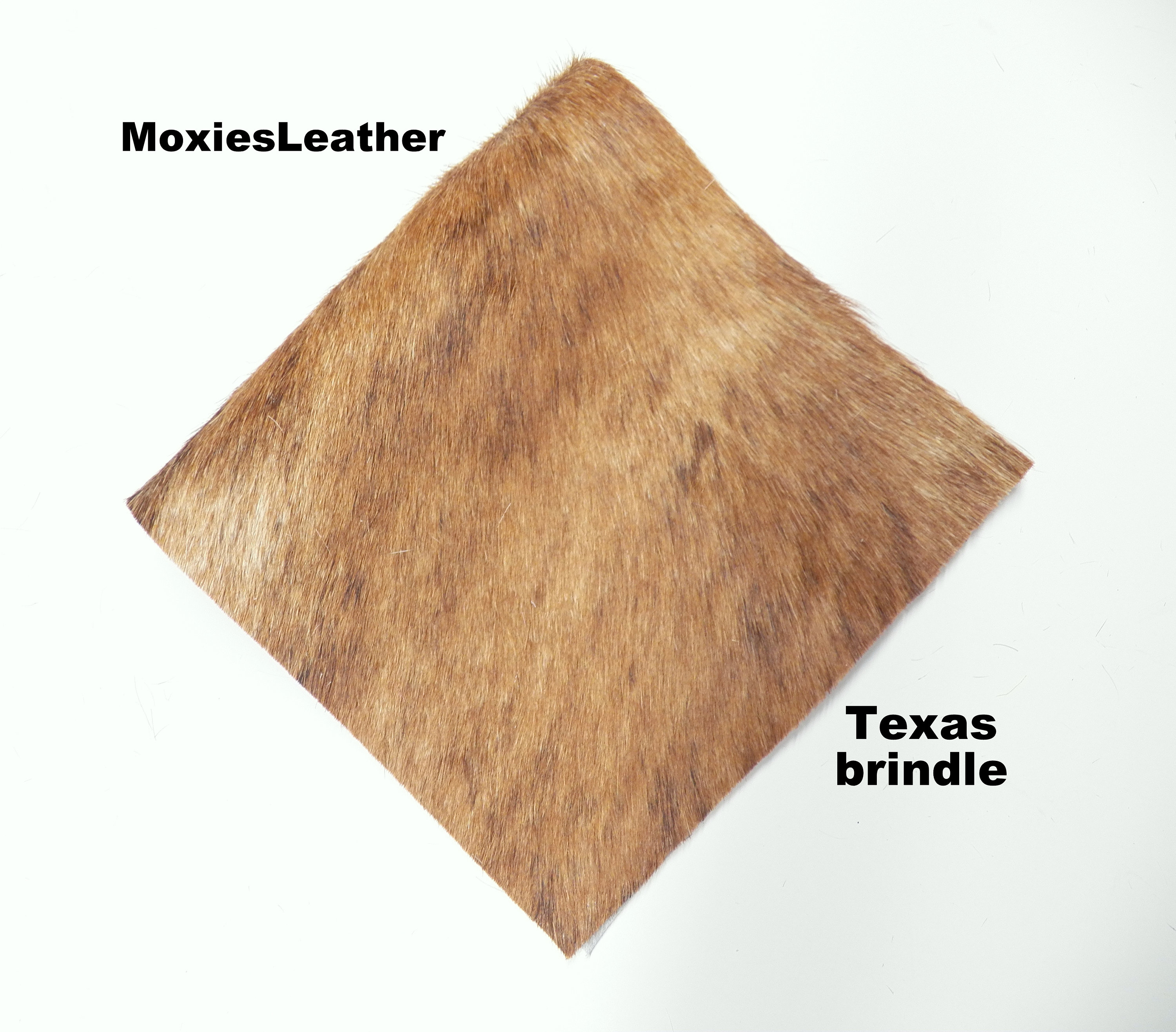 Natural Hair on Leather Pieces- Hair on Hide Cognac Leather - Hide With ...