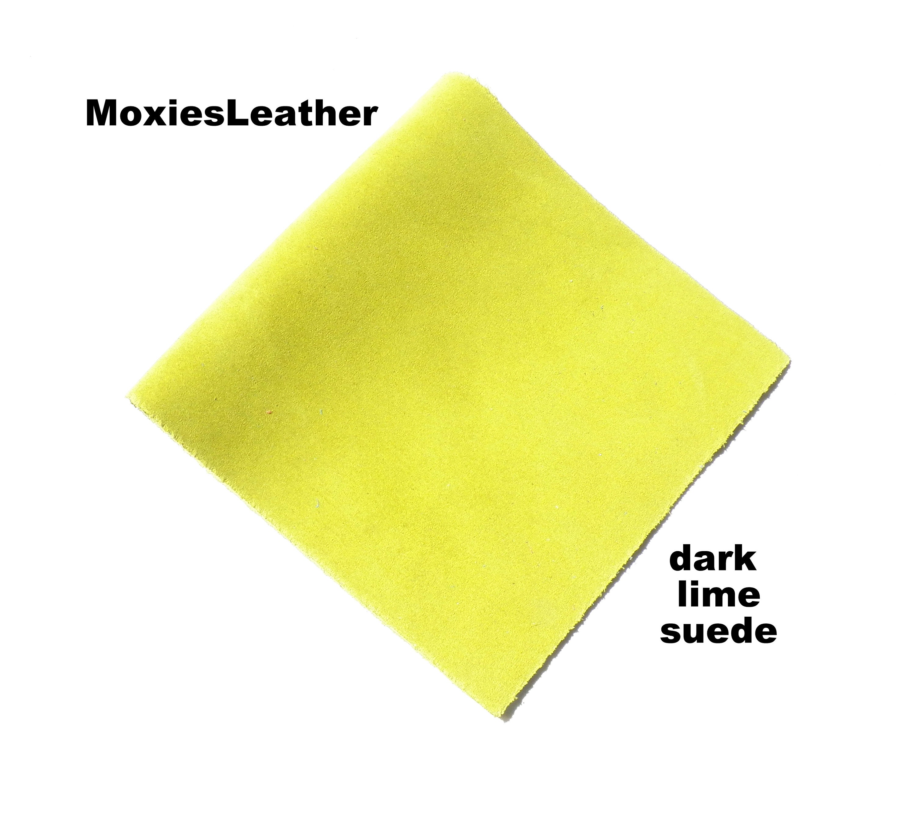 Tan genuine suede sheets blue suede lime suede pieces | Etsy