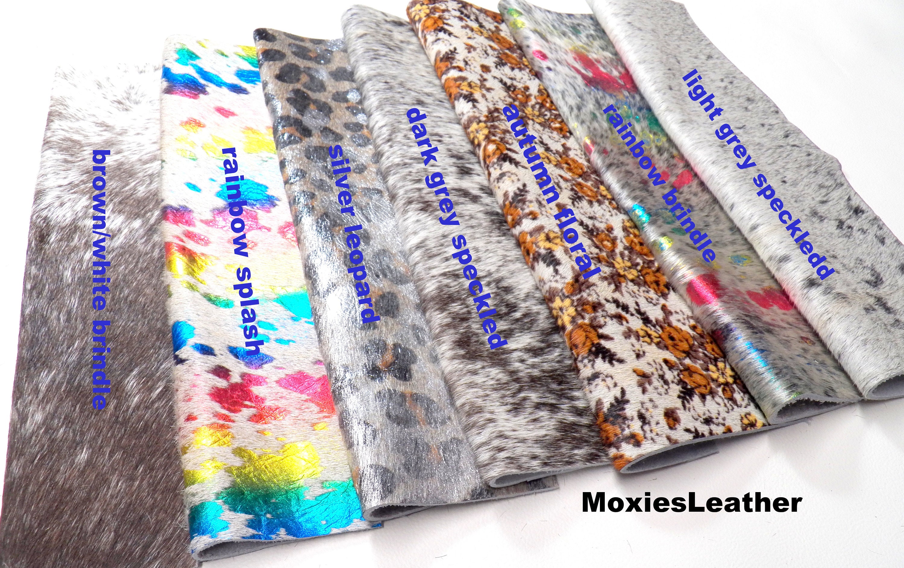 Hey Dude Leather Pieces- Hair on Hide Print Leather -grey, Silver ...