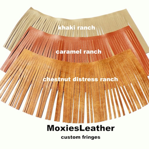 Western Leather Fringes Motocycle Trim Real Leather Long | Etsy