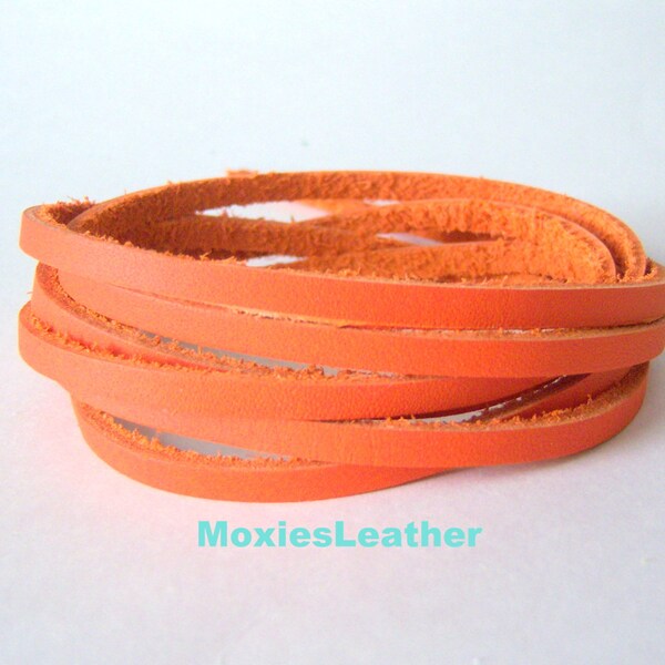 Orange Leather Cord - Etsy