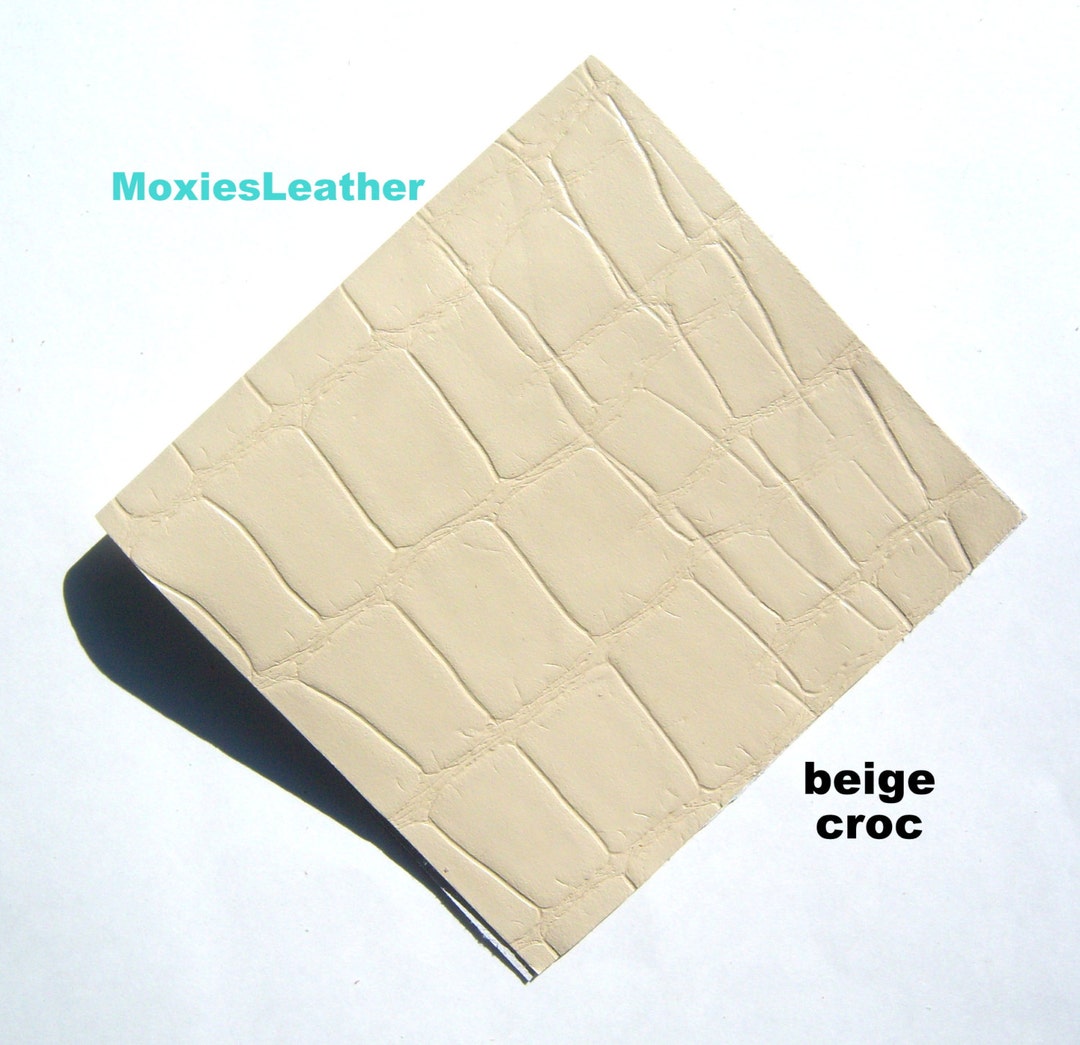 ANNIVERSARY SALE Large Crocodile Print Leather Sheets 4x6 or 6x12 or 6 ...
