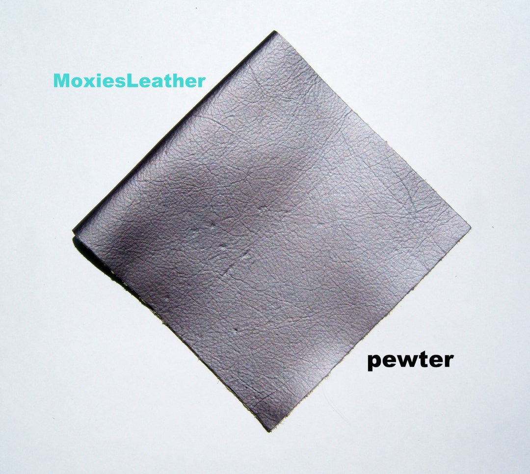 Large Size Pewter Genuine Leather Fabric Genuine Leather leather Pewter ...