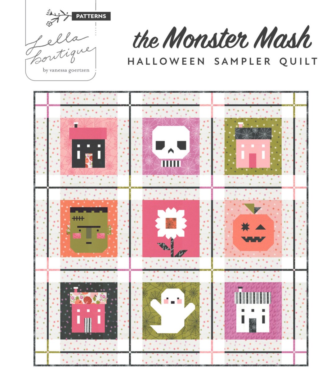 Monster Mash Quilt Kit in Hey Boo Fabrics by Lella Boutique Moda 76 1/2 ...