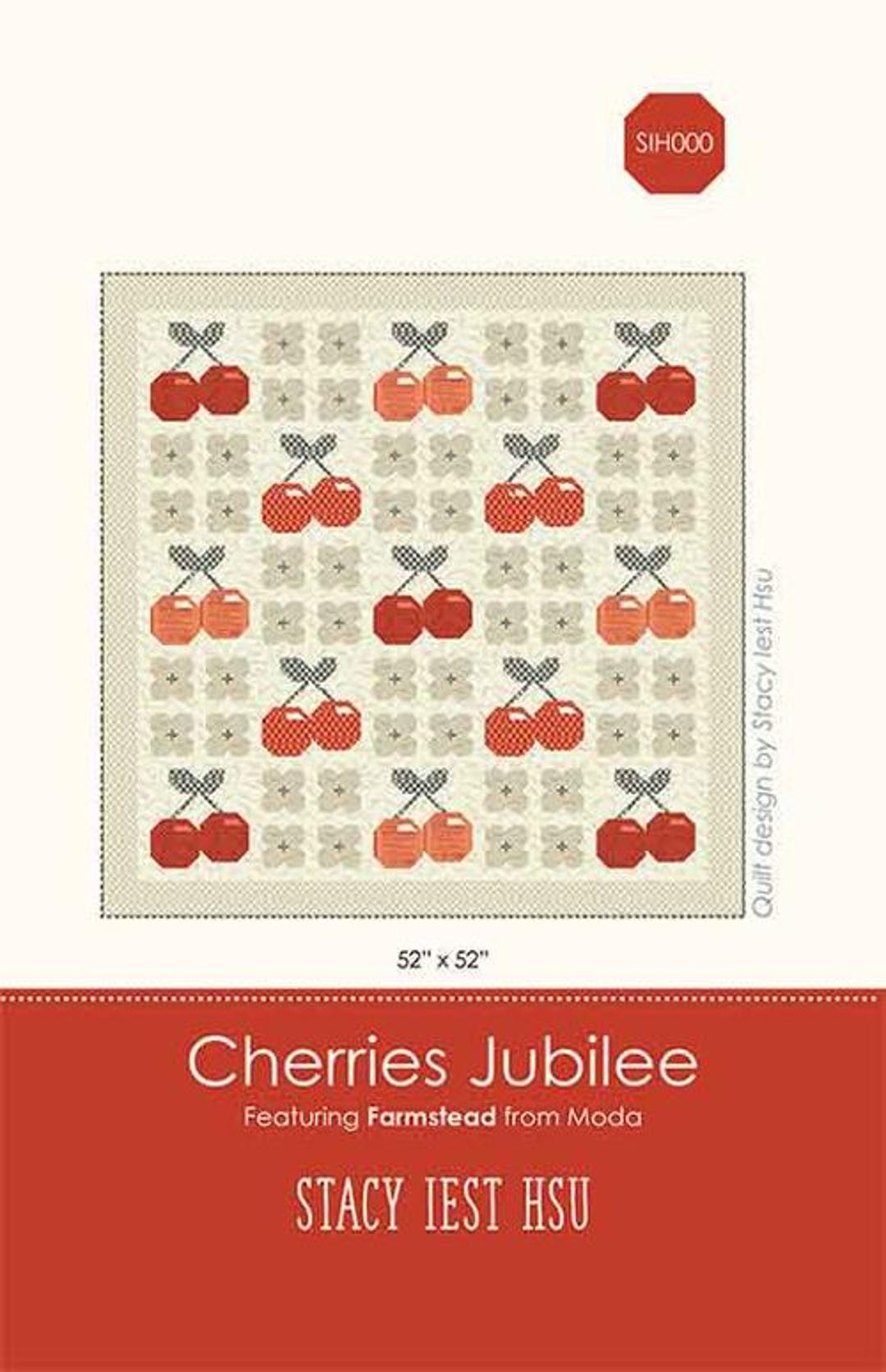 Cherries Jubilee Quilt Kit by Stacy Lest Hsu- Moda- 52" X 52" - Etsy