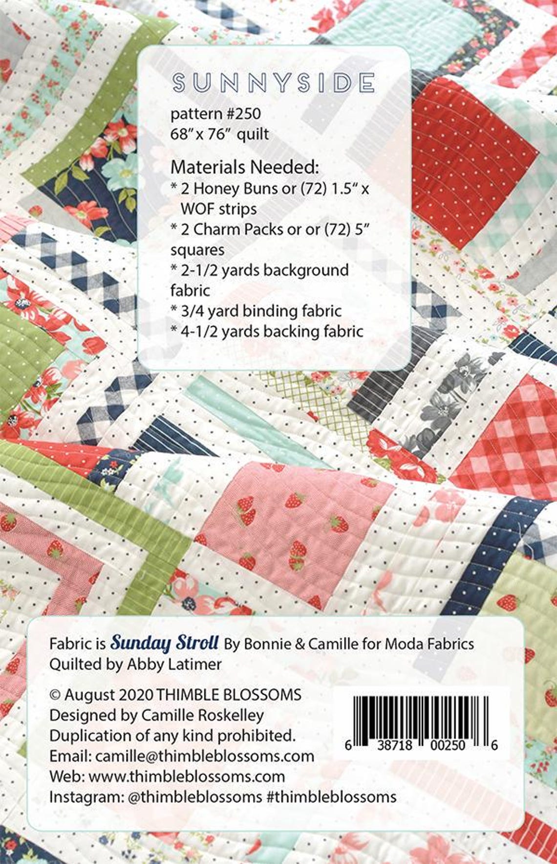 Sunnyside Quilt Pattern TB 250 by Thimble Blossoms - Etsy