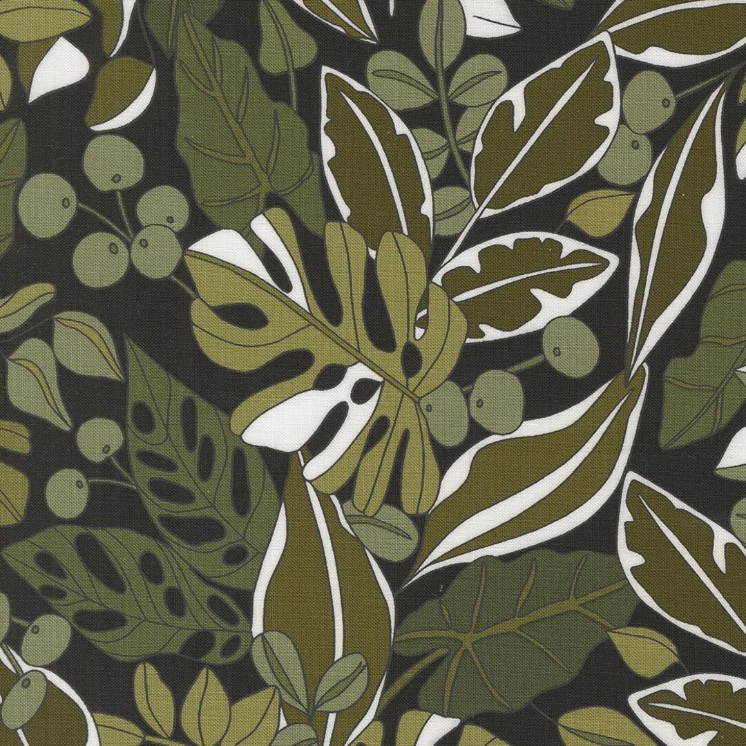 Botany Greenery Ink 11551 12 by Alli K Design - Moda- 1/2 Yard - Etsy