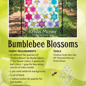 Bumblebee Blossom Quilt Kit With Ruler Using Ombre by V and Co - Etsy