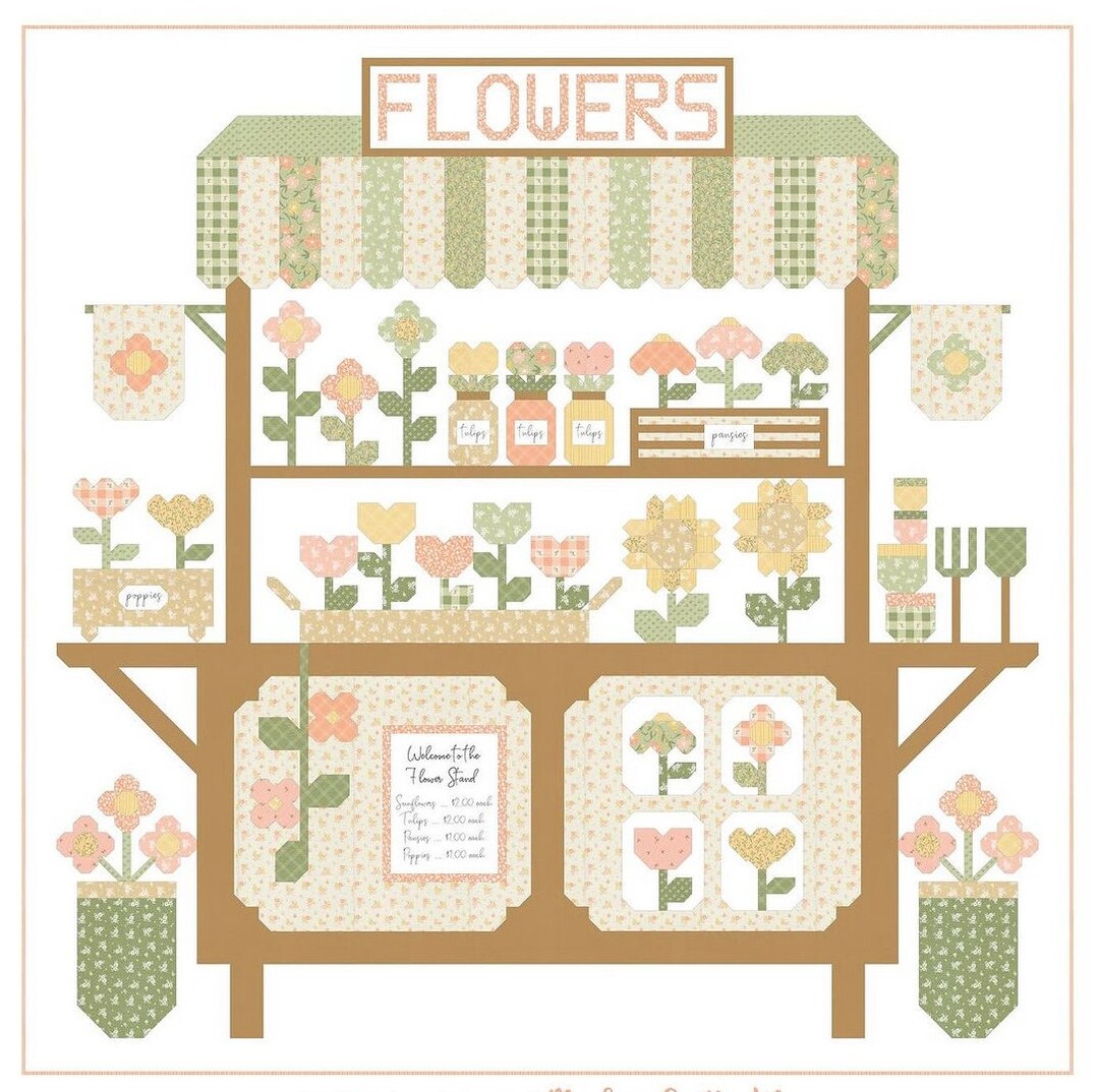 Flower Stand Quilt Kit in Flower Girl by Heather Briggs 67x67 NO ...