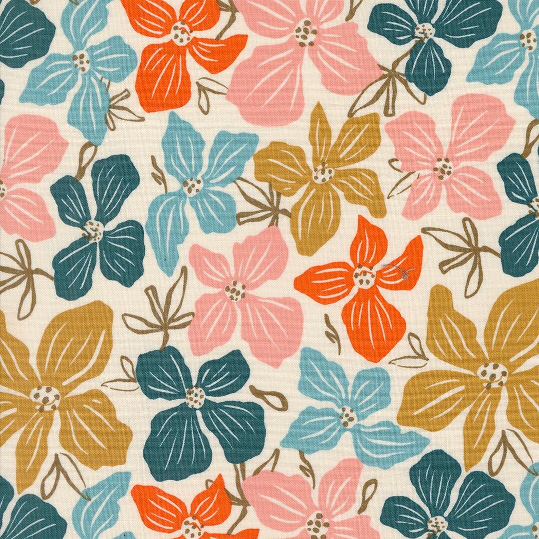 Things Above Block Florals Eggshell 45610 11 by Fancy That Design House ...