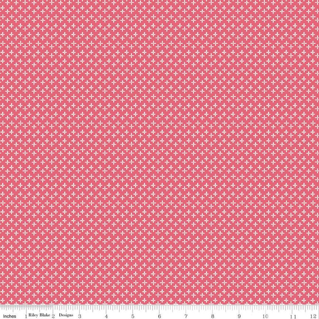 Calico Daisy Tea Rose C12852 by Lori Holt for Riley Blake Designs- 1/2 ...