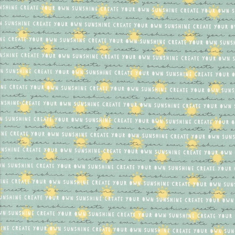 Shine Sunshine Text Sky 55671 22 by Sweetwater - Moda- 1/2 Yard - Etsy
