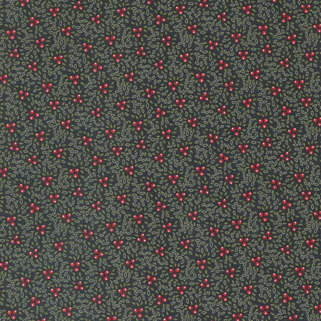 A Christmas Carol Berry Bunches Ebony 44356 16 by 3 Sisters- Moda- 1/2 ...