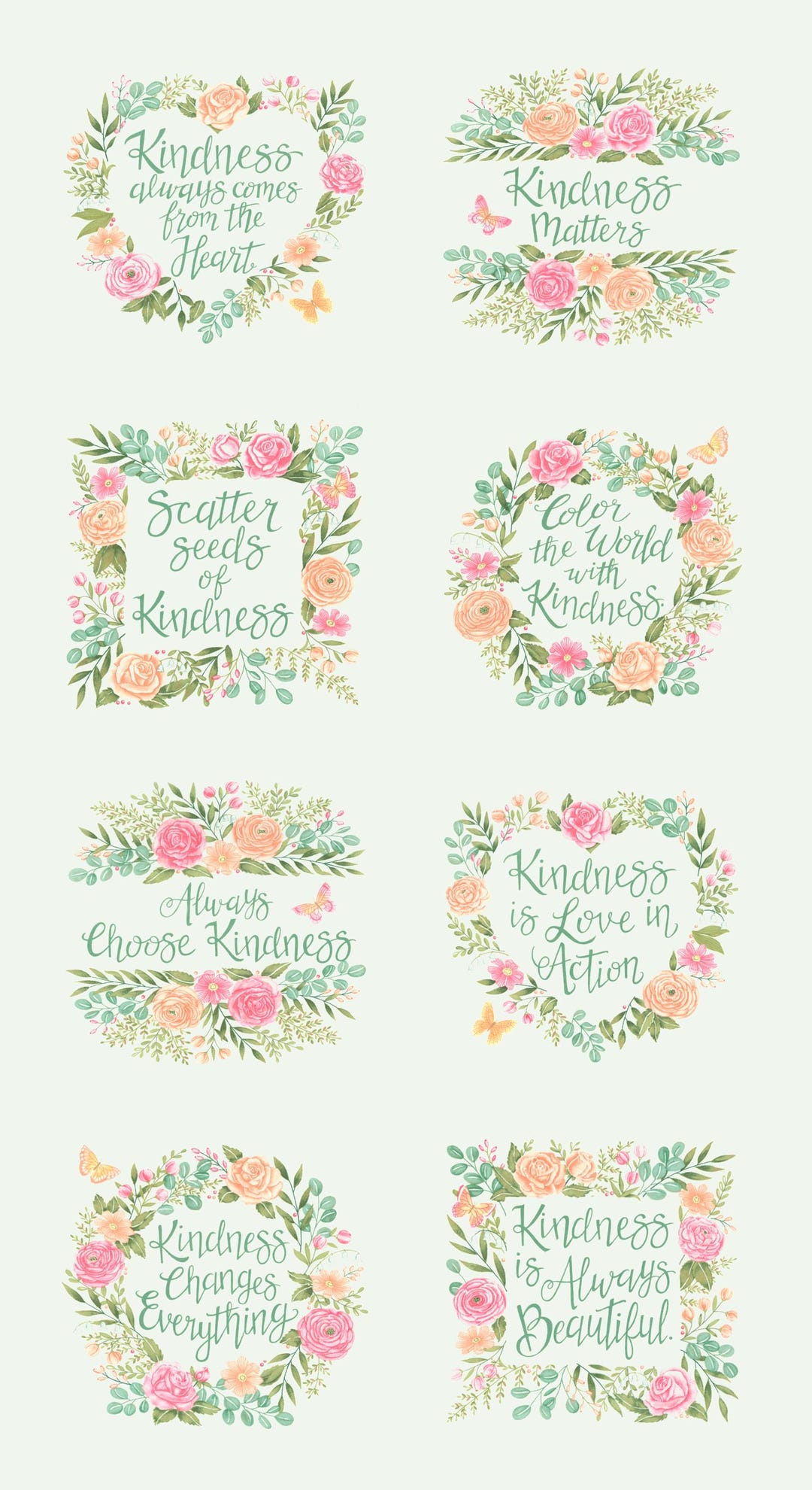 Kindness Panel Mist 56157 18 by Deb Strain- 24" X 44" - Etsy