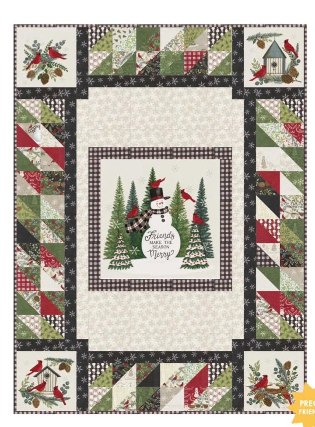 PREORDER Fast Panel Quilt Kit Using Winter Friends by Deb Strain- 48" X ...