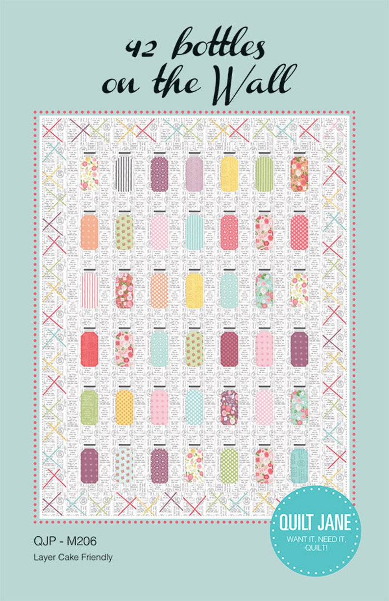 42 Bottles on the Wall Pattern by Quilt Jane - Etsy