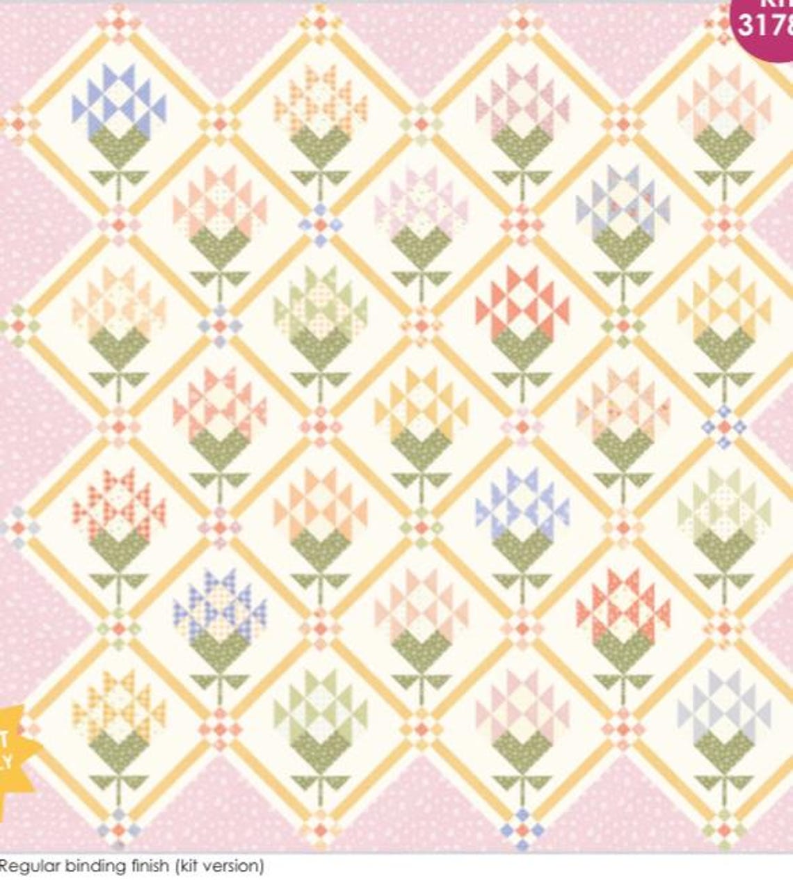 Mayflowers Boxed Quilt Kit Using Pastel Prairie From Heather Briggs ...