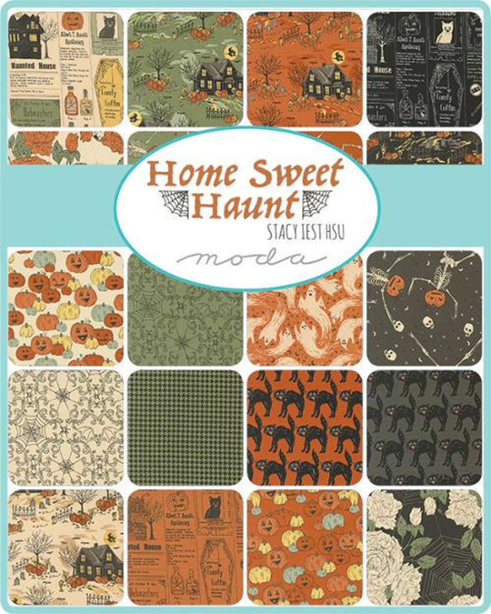 Home Sweet Haunt Ghostly Ghost Pumpkin 20914 14 Stacy Iest Hsu- Moda- 1 ...