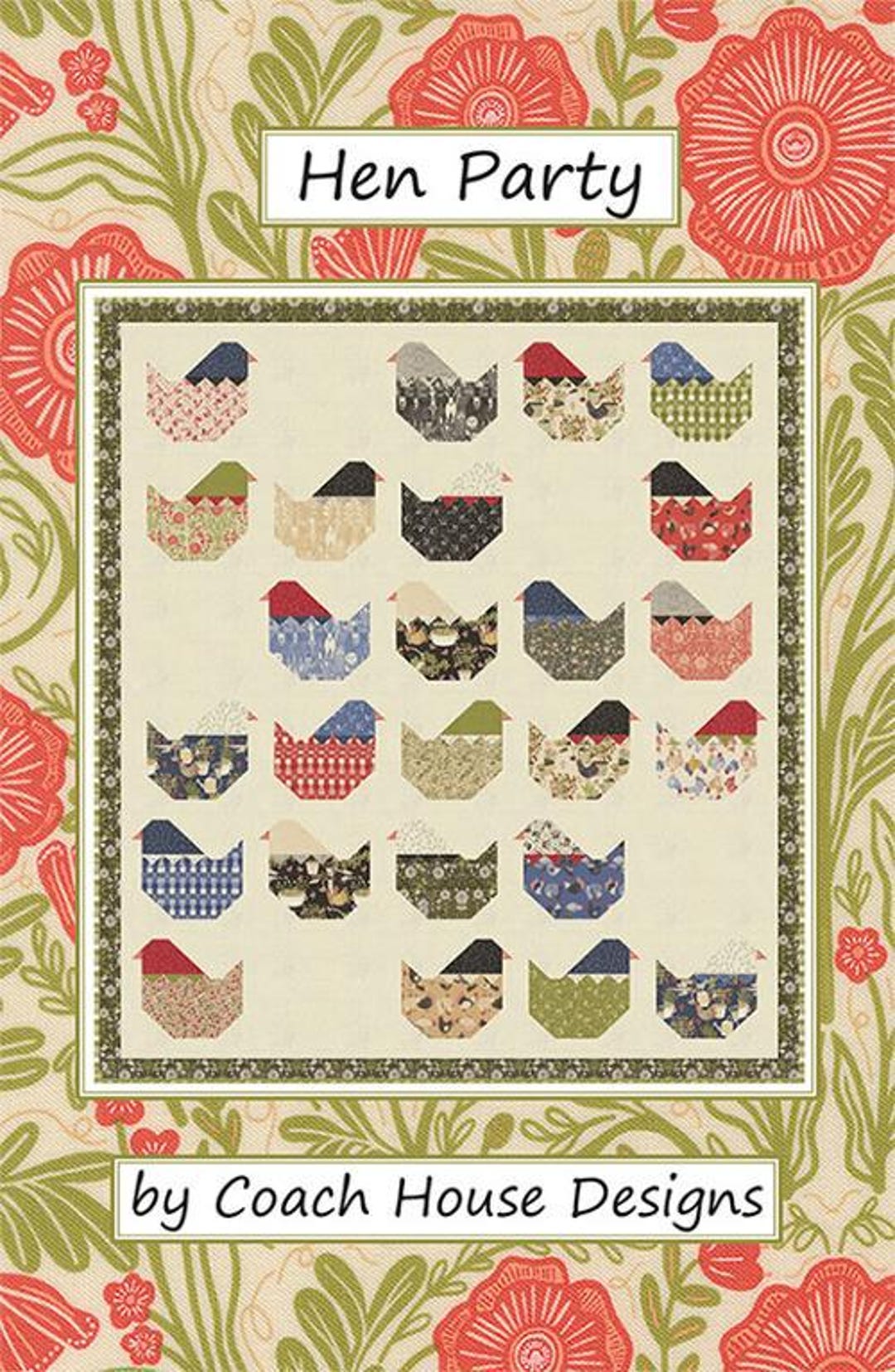 Hen Party Quilt Kit Using Henhouse by Gingiber- Moda- 66" X 78" - Etsy