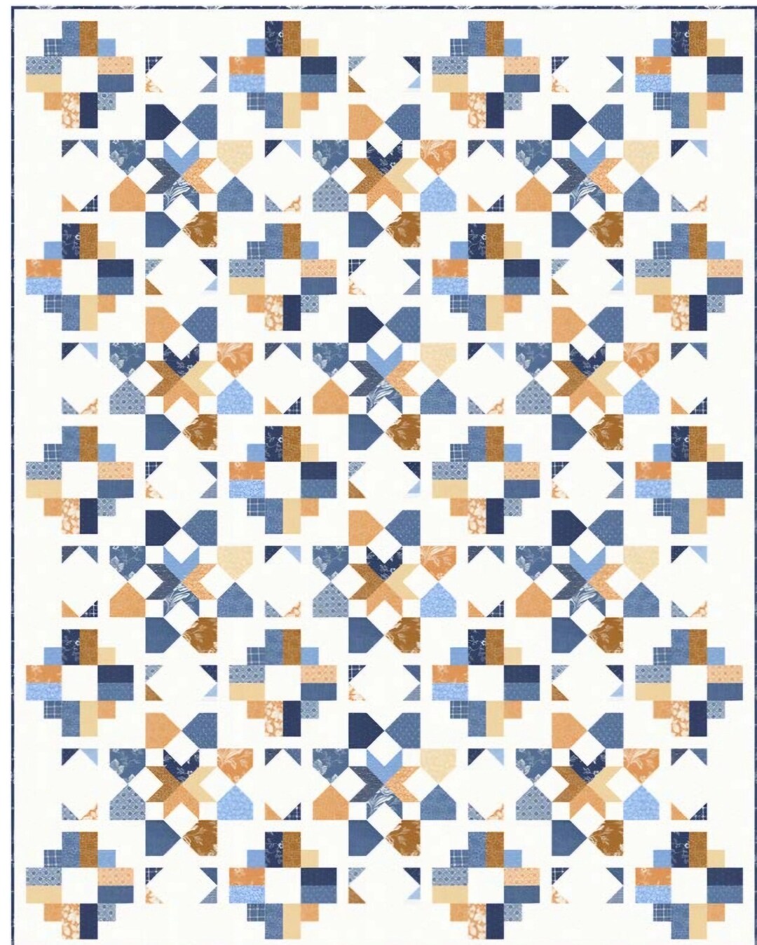 Road Map Quilt Kit Using Denim and Daisies by Fig Tree and Co- Moda-60 ...