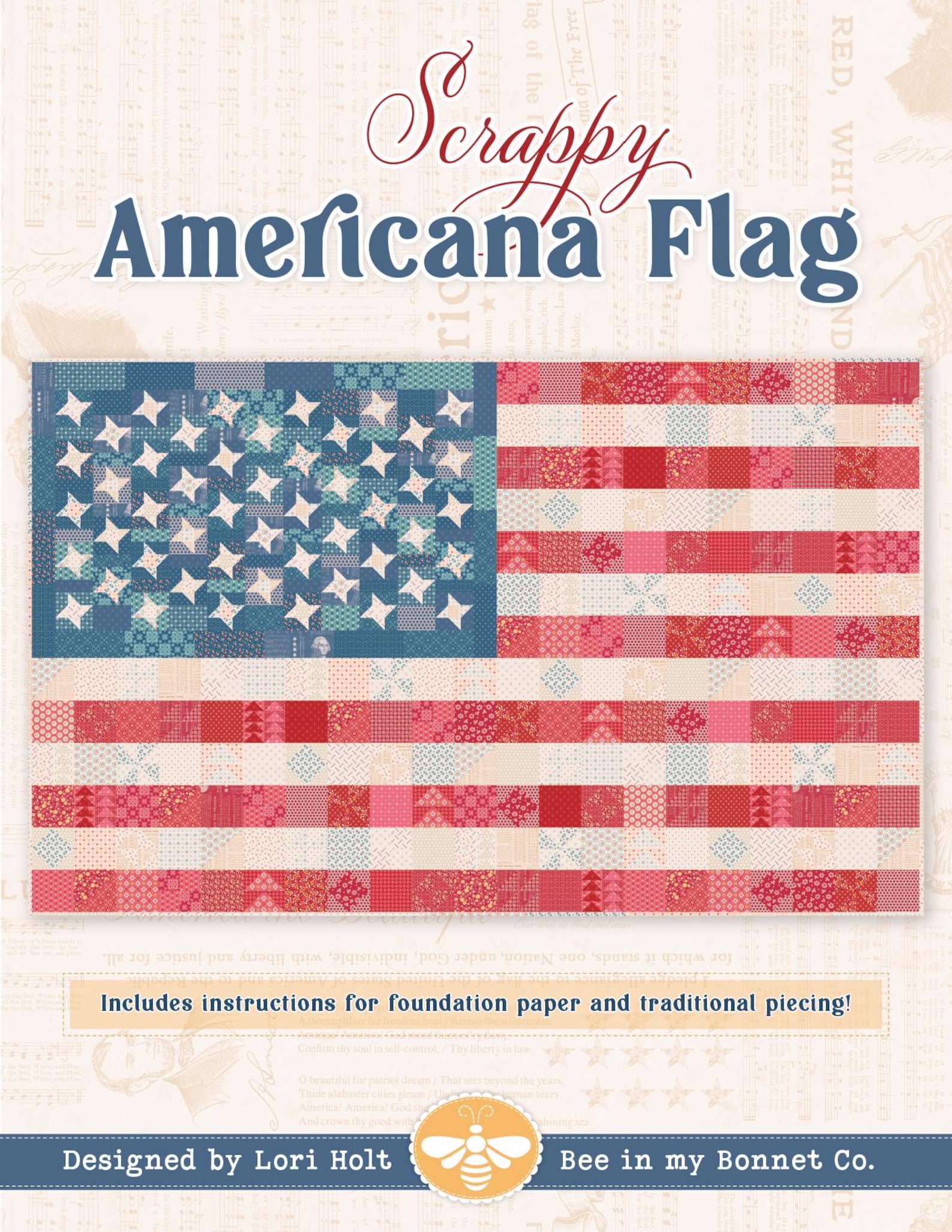It's Sew Emma Scrappy Americana Flag Quilt Pattern by Lori Holt - Etsy