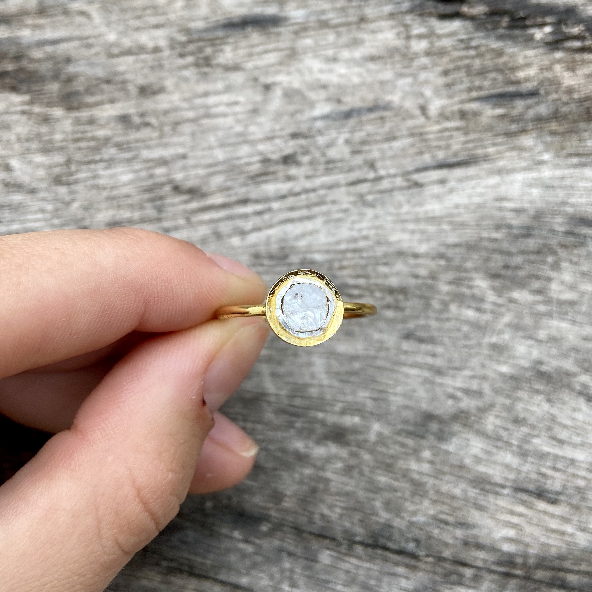 Polki Diamond Ring Gold Diamond Ring Delicate Jewelry | Etsy