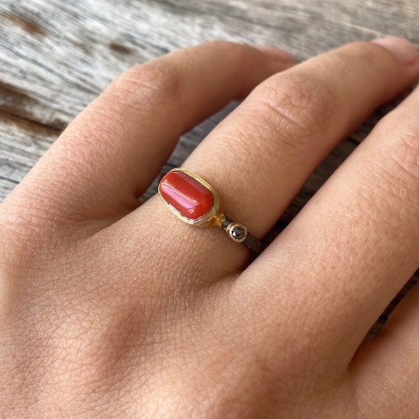 Coral Ring - Etsy