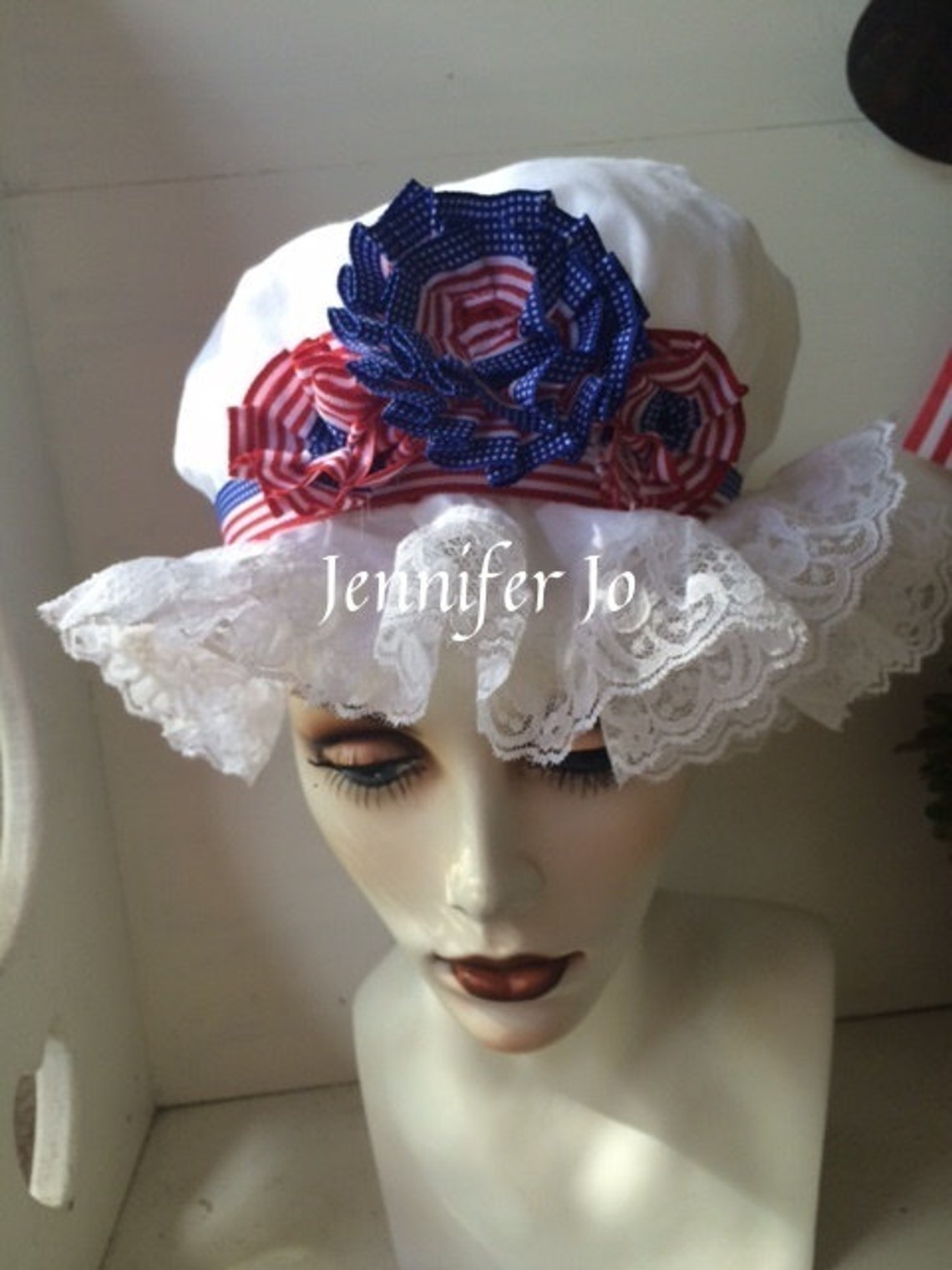 Mob Cap Colonial Hat Patrotic Hat 1776 Costume - Etsy