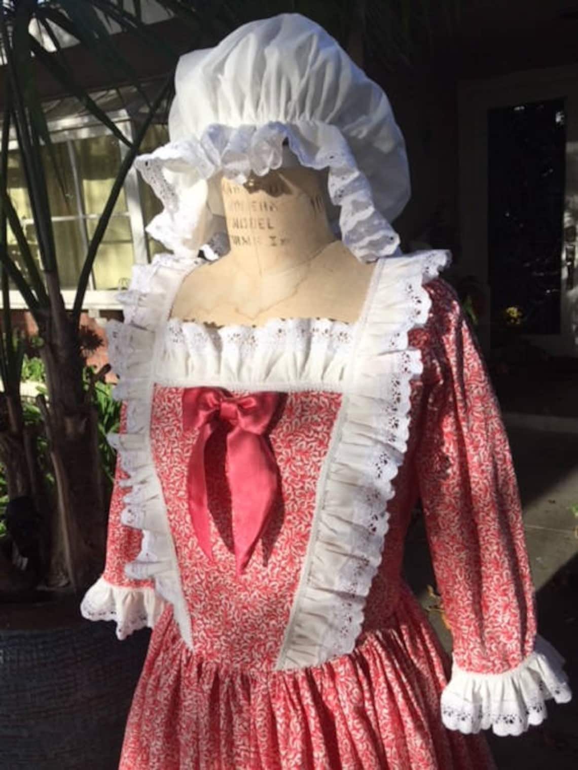 DAR 1776- Christmas Colonial Women Dress Costume Pioneer Dress Made to ...